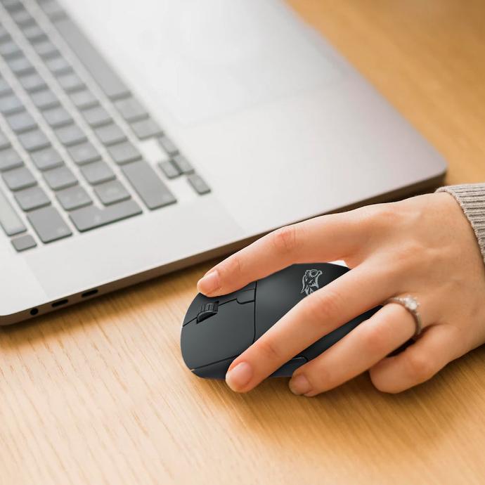 Porodo 2 in 1 2.4G Wireless Office Mouse - Black
